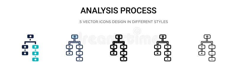 Analysis Process Icon in Filled, Thin Line, Outline and Stroke Style ...