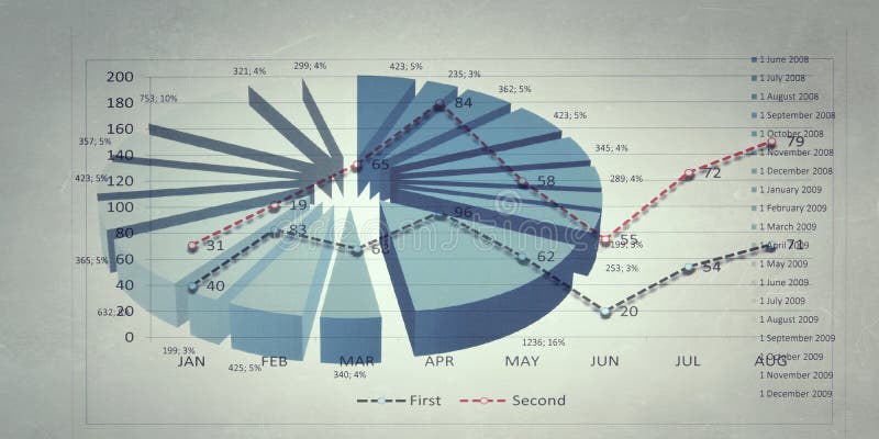 Analysis of Sales Data . Mixed Media Stock Illustration - Illustration ...