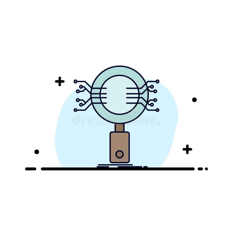 Analysis, Search, Information, Research, Security Flat Color Icon ...