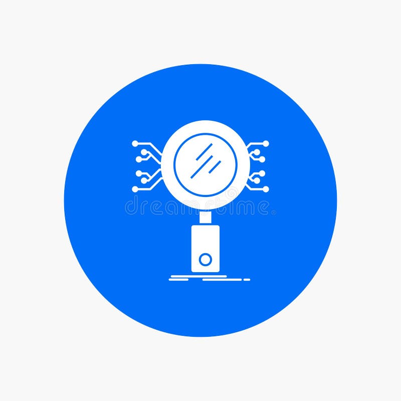 Analysis, Search, Information, Research, Security White Glyph Icon in ...