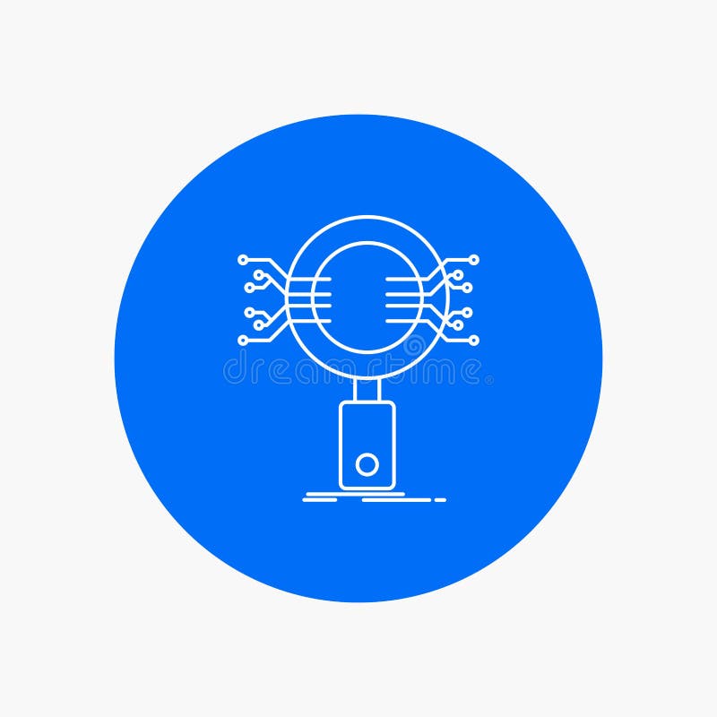 Analysis, Search, Information, Research, Security White Line Icon in ...