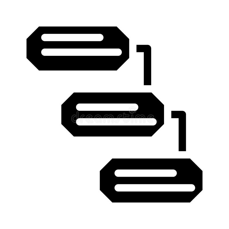 Analysis Sequence Glyph Icon Vector Black Illustration Stock Vector ...