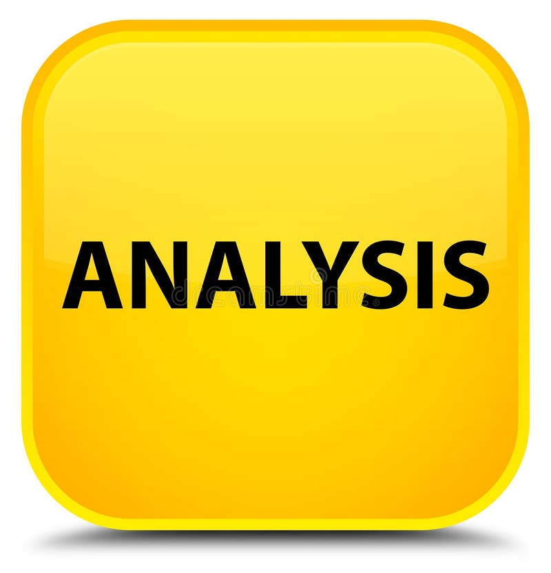 Analysis Special Yellow Square Button Stock Illustration - Illustration ...