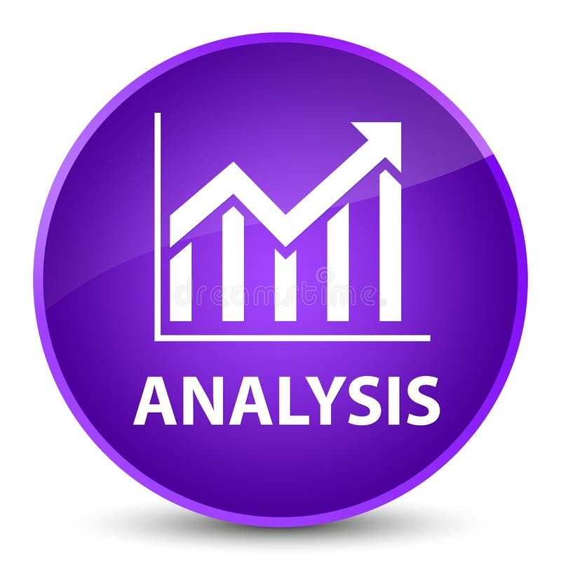 Analysis (statistics Icon) Elegant Purple Round Button Stock ...