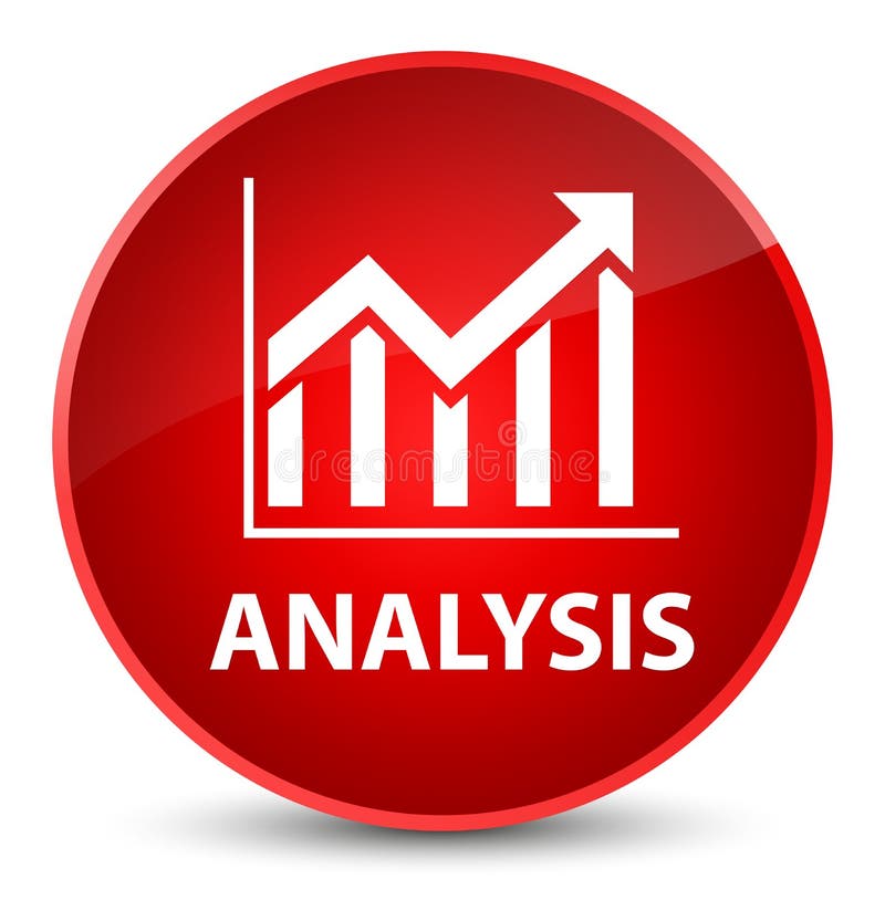 Analysis (statistics Icon) Elegant Red Round Button Stock Illustration ...