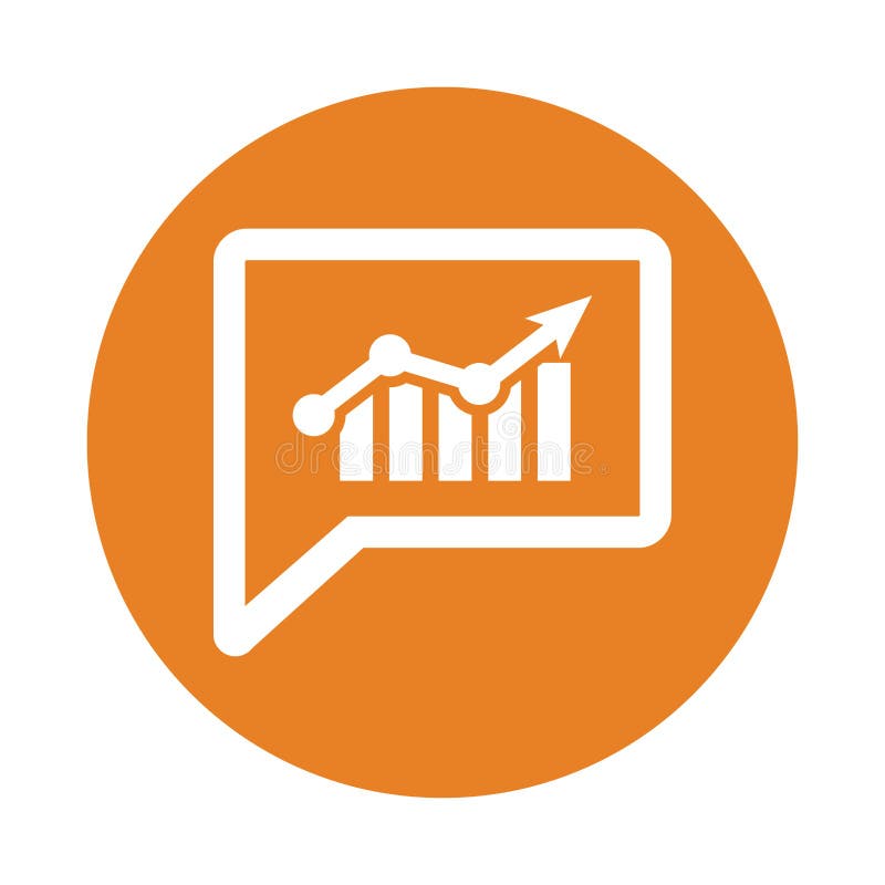 Analysis, , Statistics Icon. Orange Color Stock Vector - Illustration ...