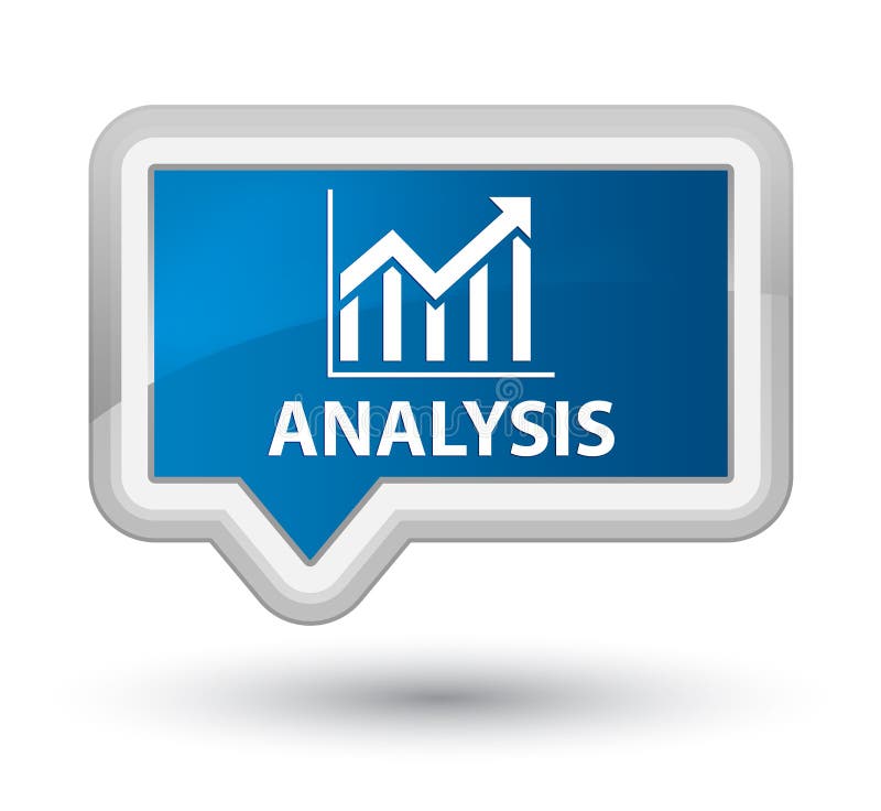 Analysis (statistics Icon) Prime Blue Banner Button Stock Illustration ...