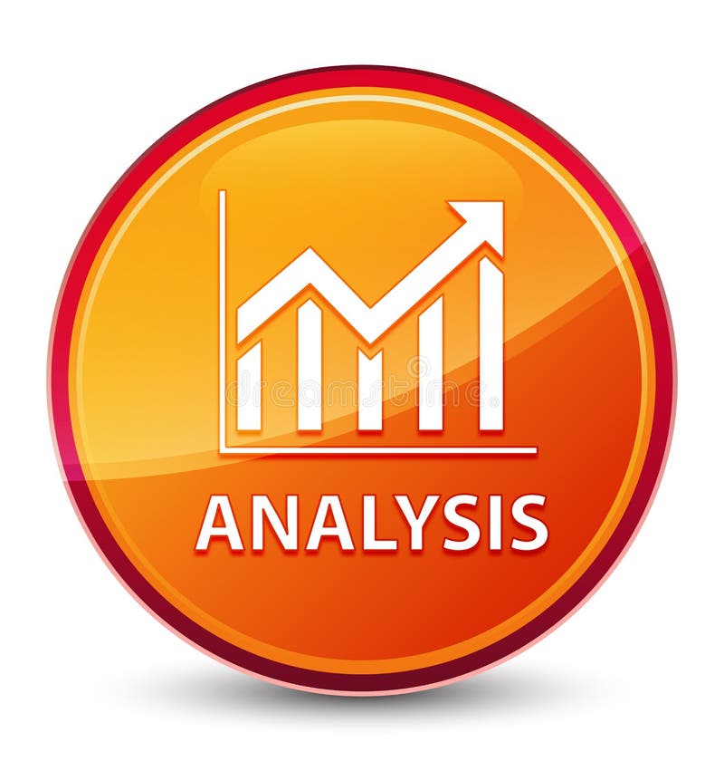 Analysis (statistics Icon) Special Glassy Orange Round Button Stock ...