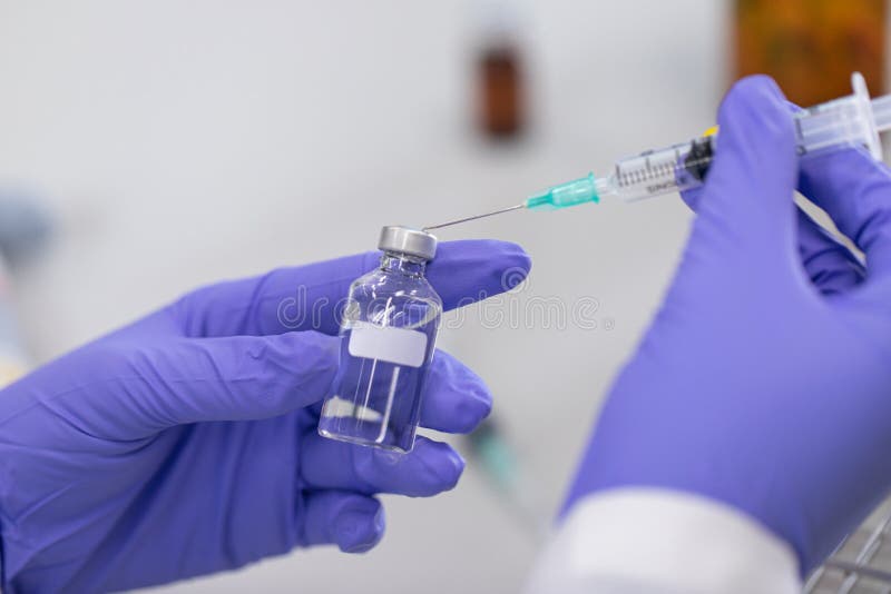 Study Vaccine of Coronaviruses Disease CoV in the Laboratory. Stock ...