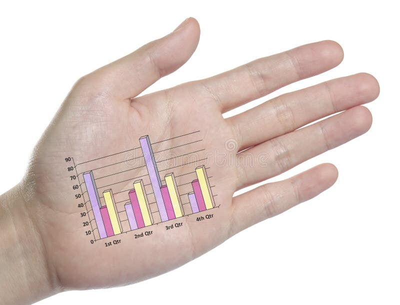 Analysis Target Graph on Your Hand Stock Image - Image of agreement ...