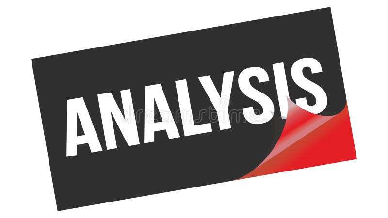 ANALYSIS Text on Black Red Sticker Stamp Stock Illustration ...