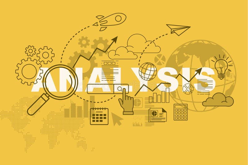 Flat Line Design Website Banner of Business Analysis and Planning Stock ...