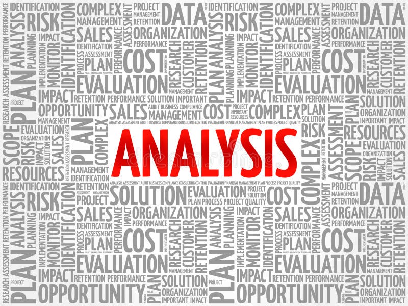 ANALYSIS word cloud stock illustration. Illustration of conceptual ...