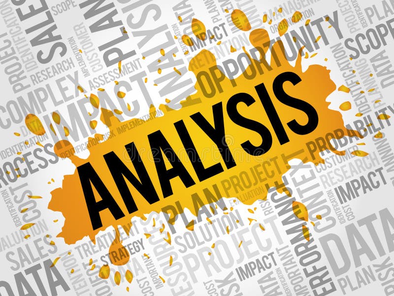 ANALYSIS word cloud stock illustration. Illustration of cloud - 201426254