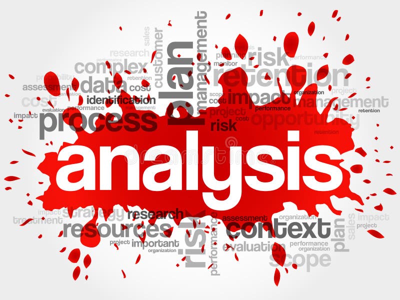 Analysis word cloud stock illustration. Illustration of collage - 201767868