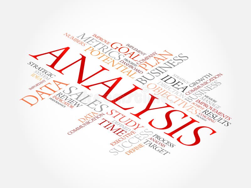 Analysis word cloud stock illustration. Illustration of decision ...