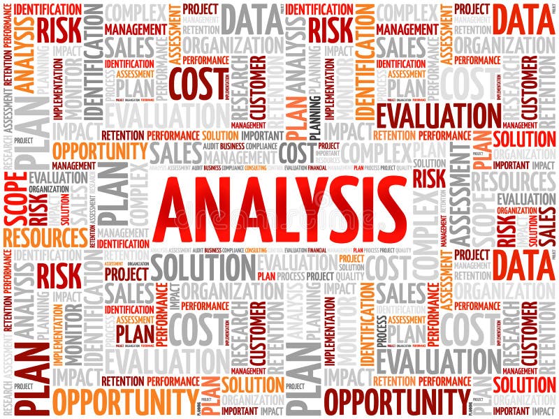 ANALYSIS Word Cloud Background Stock Illustration - Illustration of ...