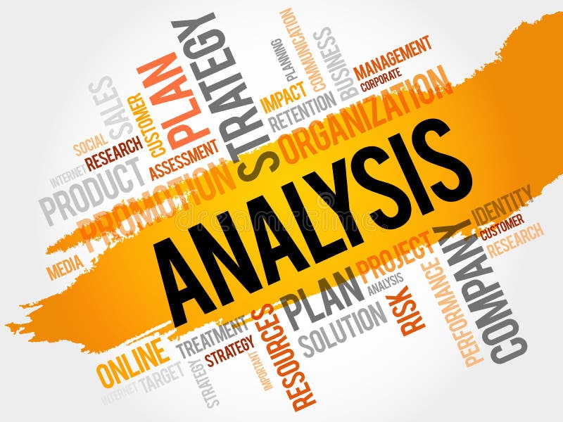 ANALYSIS Word Cloud Background Stock Illustration - Illustration of ...