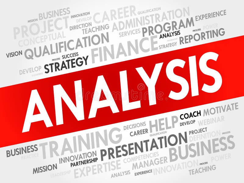 ANALYSIS word cloud stock illustration. Illustration of graphic - 207337800