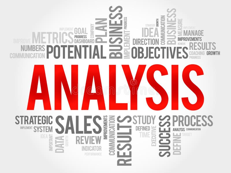 Analysis word cloud stock illustration. Illustration of economic ...