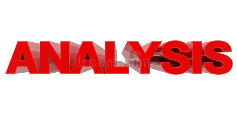 ANALYSIS Word on White Background 3d Rendering Stock Illustration ...