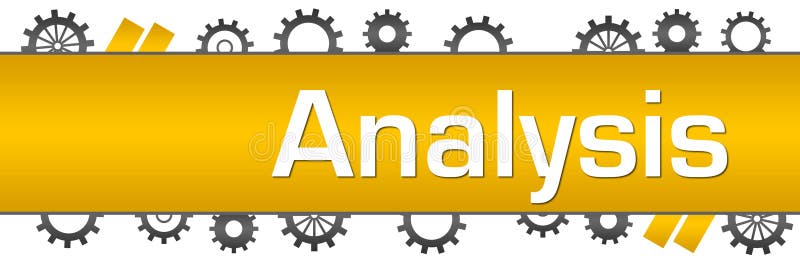Analysis Yellow Grey Gears Top Bottom Horizontal Stock Illustration ...