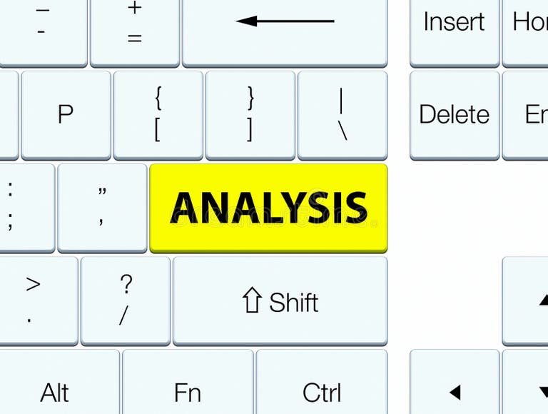 Analysis Yellow Keyboard Button Stock Illustration - Illustration of ...