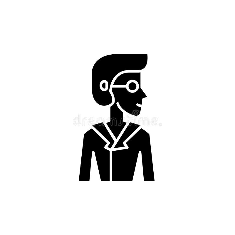 Analyst Black Icon, Vector Sign on Isolated Background. Analyst Concept ...