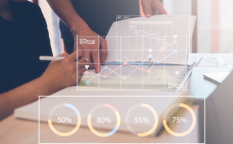 Analyst Discussion on Data Charts, Analyst Working with Business ...