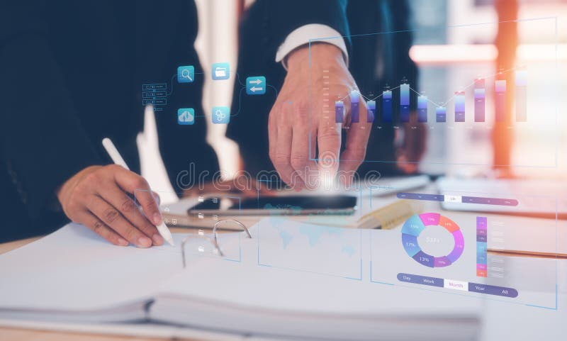 Analyst Discussion on Data Charts, Analyst Working with Business ...