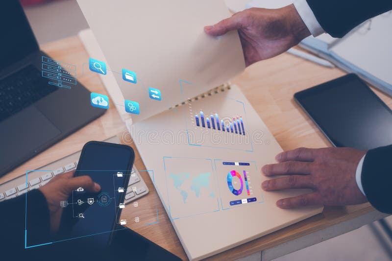 Analyst Discussion on Data Charts, Analyst Working with Business ...