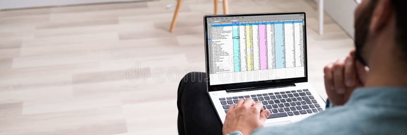 Analyst Employee Using Spreadsheet Stock Image - Image of computer ... Analyst Employee Using Spreadsheet Stock Image - Image of computer ...