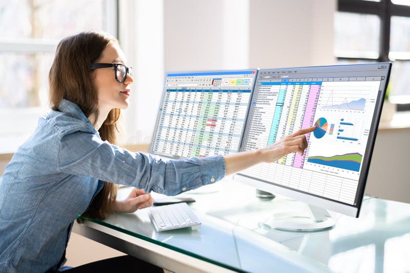 Analyst Employee Using Spreadsheet Stock Photo - Image of electric ... Analyst Employee Using Spreadsheet Stock Photo - Image of electric ...