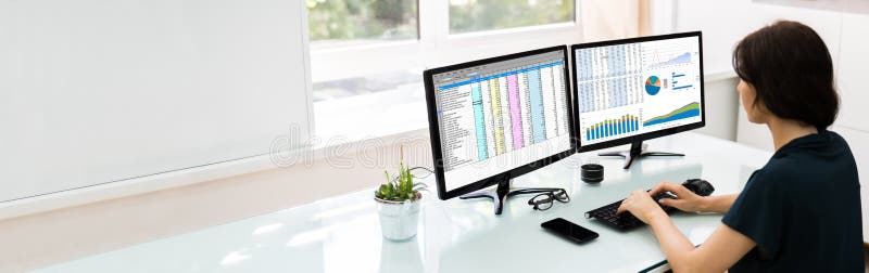 Analyst Employee Working with Spreadsheet Stock Image - Image of ... Analyst Employee Working with Spreadsheet Stock Image - Image of ...