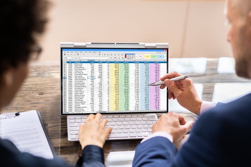 Analyst Employee Working on Spreadsheet Stock Photo - Image of male ... Analyst Employee Working on Spreadsheet Stock Photo - Image of male ...