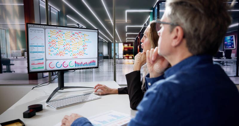 Analyst Employee Working on Spreadsheet Stock Photo - Image of working ...