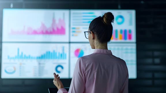 Woman in Blue Dress Amidst Blue Orchids Stock Illustration ...