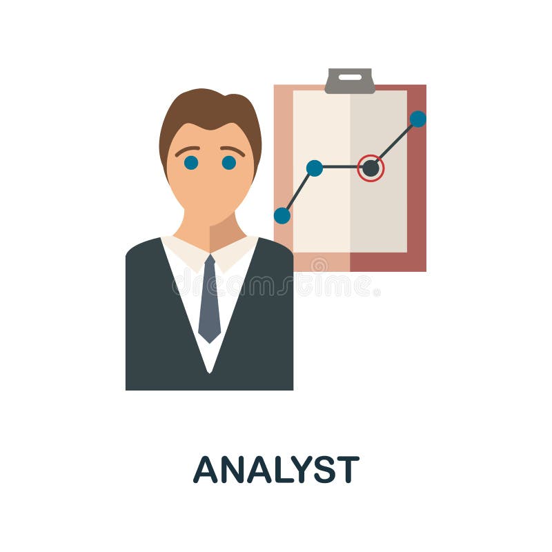 Analyst Icon. Simple Element from Human Resources Collection. Creative ...