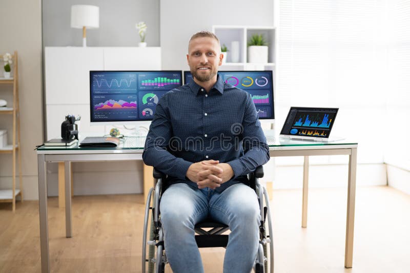 Analyst Man Looking stock image. Image of digital, business - 239296417