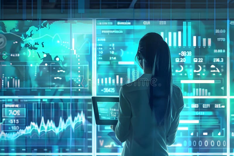 Analyst Reviews Global Market Data, Interpreting Charts and Graphs To Predict Future Trends with ...