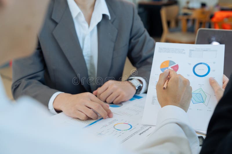 Analyst Team is Doing Teamwork and Brainstorming about New Strategy ...