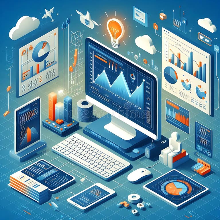 Computer Data Analysis Stock Illustrations – 122,084 Computer Data ...
