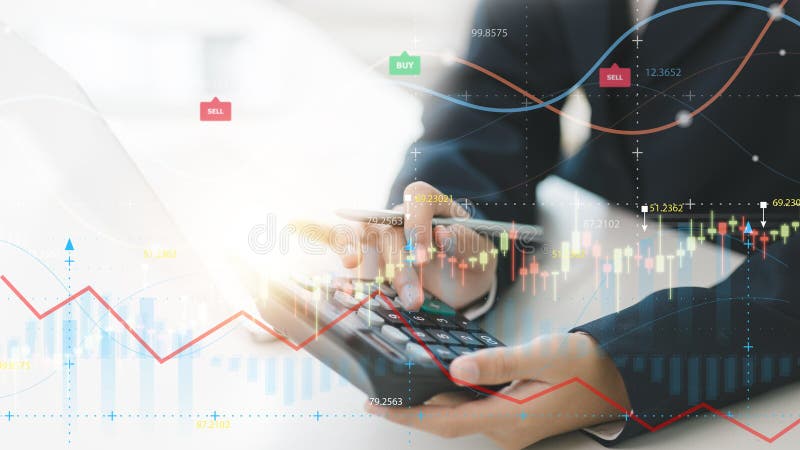 An Analyst Uses a Computer and Dashboard for Data Business Analysis and ...