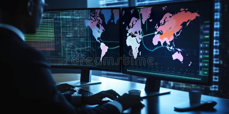 Analyst Uses a Computer , Technology Business Analysis and Data ...