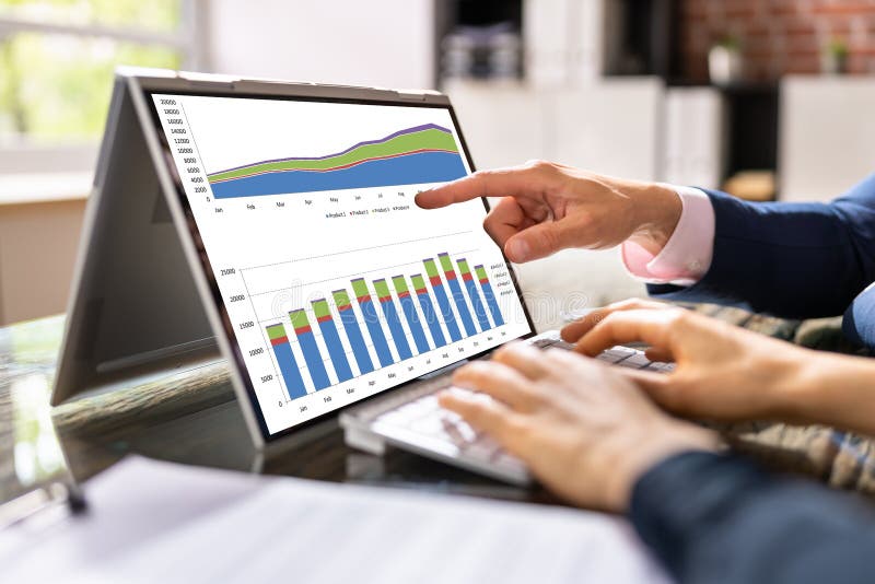 Analyst Women Looking at KPI Data Stock Image - Image of analytic ...