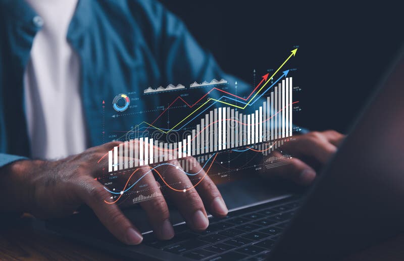 Analyst Working on Business Analytics Dashboard with KPI, Charts and ...