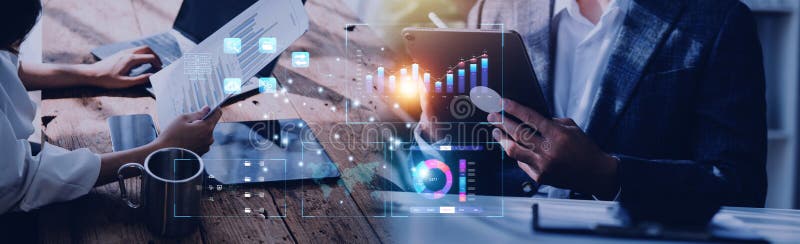 Analyst Working with Business Analytics and Data Management System on ...