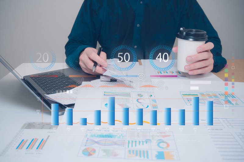 Analyst Working with Business Analytics and Data Management System on ...