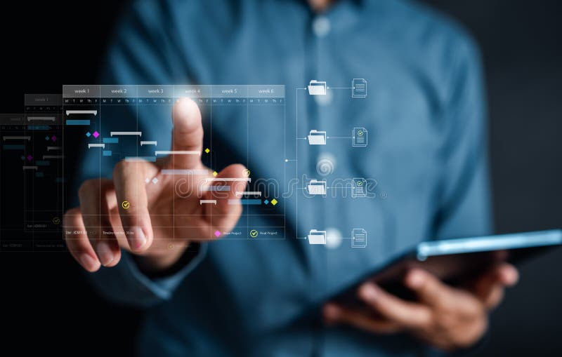 Analyst Working Business Analytics and Data Management System To Make ...