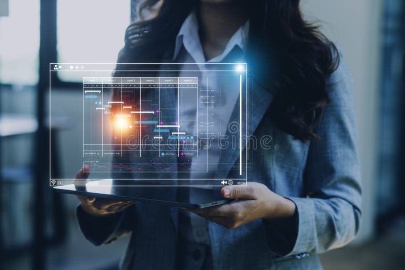 Analyst Working with Computer in Business Analytics and Data Management ...